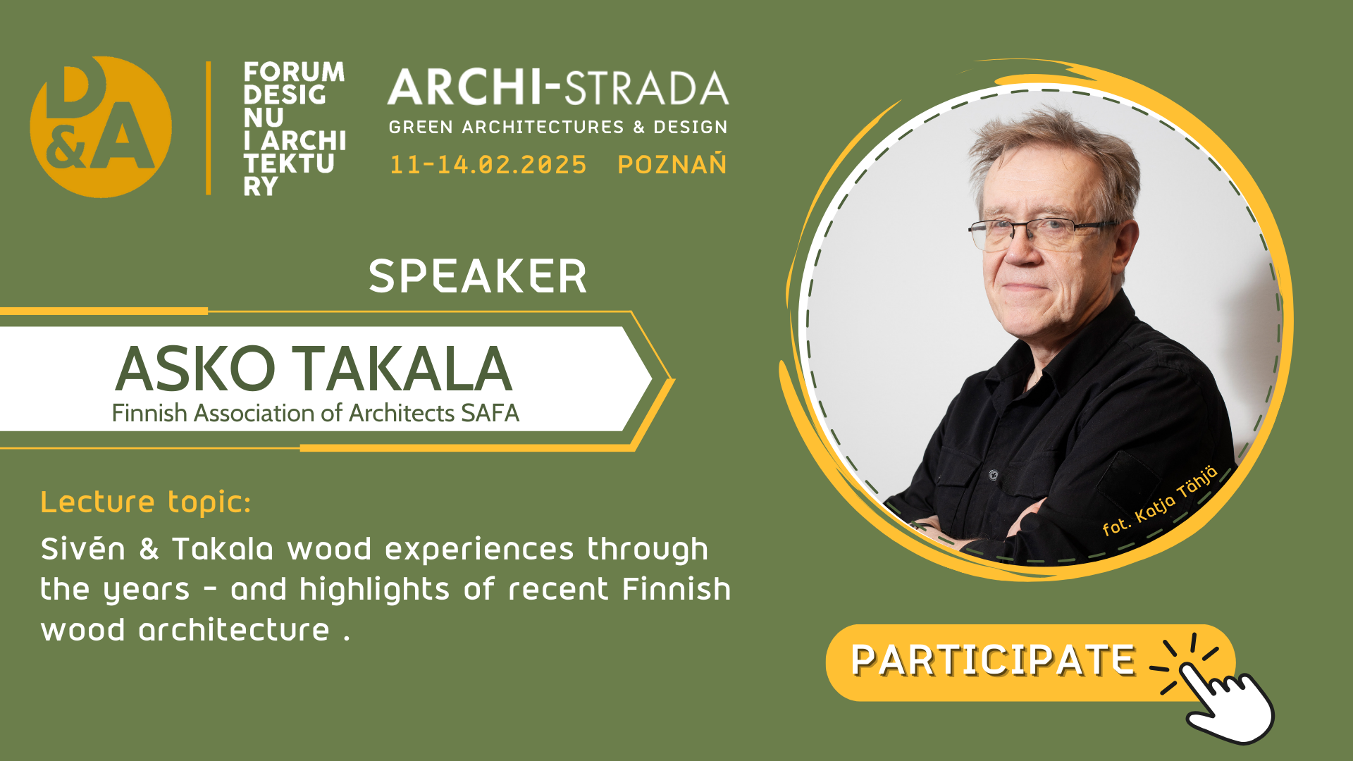 ASKO TAKALA the star of the D&A Forum - ARCHI-STRADA 2025 - News ...
